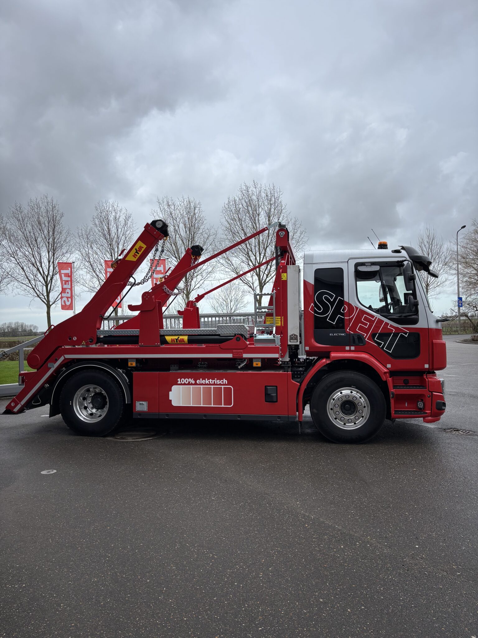 Spelt afvalinzameling en grondwerken